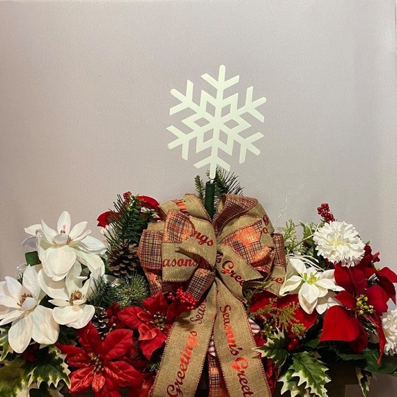 Metal SNOWFLAKE Yard Stake Garden Stake Christmas Yard | Etsy