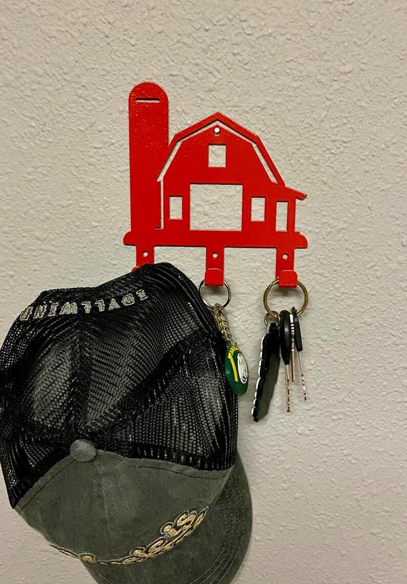 RED BARN Front View Wall Hook, Farm Theme Hook, Organization Hooks ...