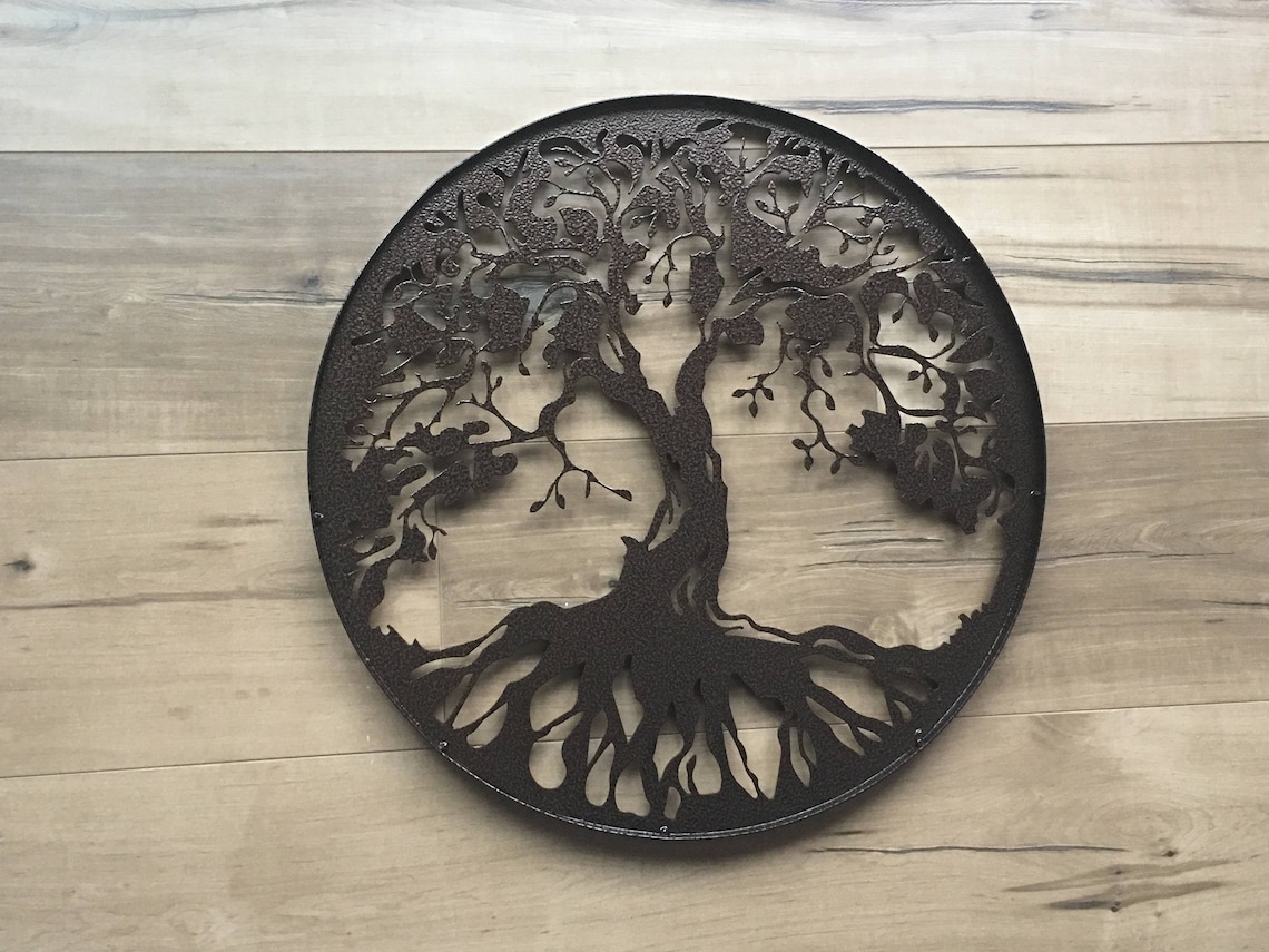 TREE OF LIFE 19 Metal Art Tree With Roots Tree Wall | Etsy