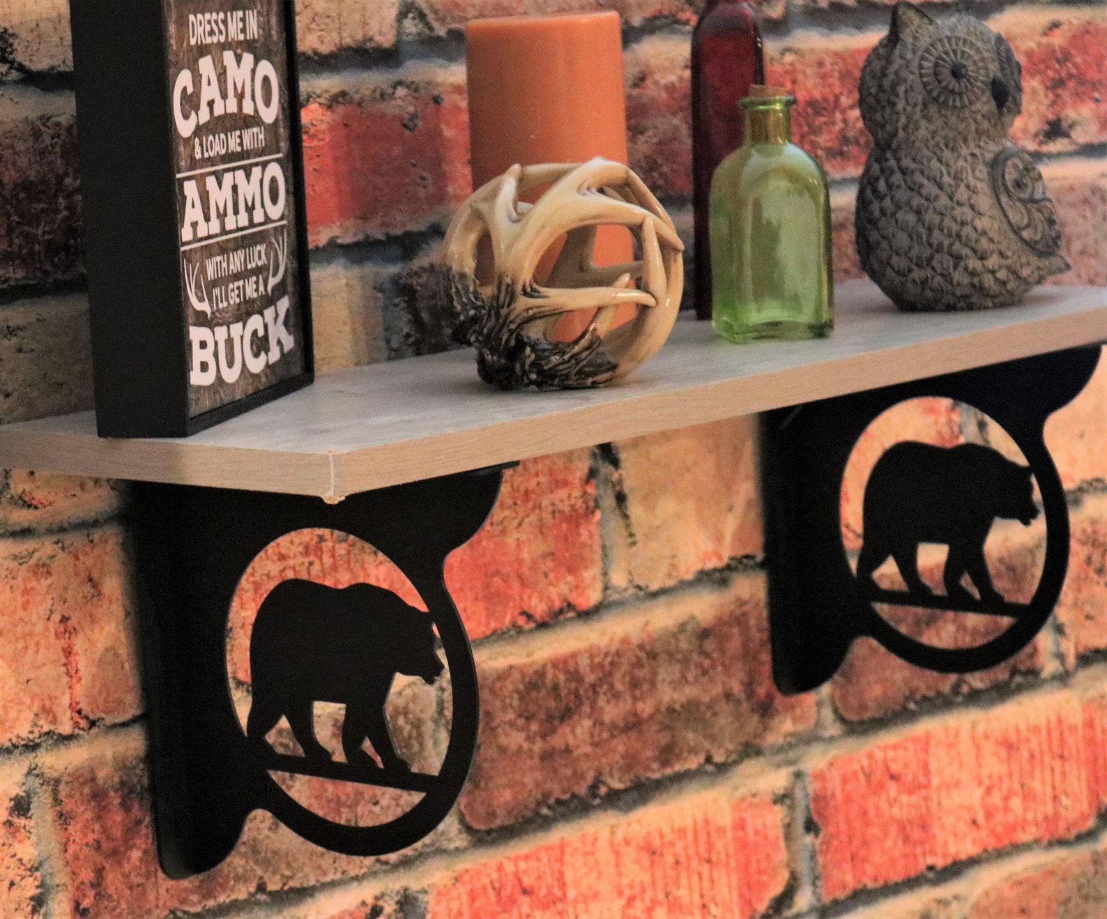 BEAR PROFILE Decorative Shelf Brackets set of 2 Wildlife | Etsy