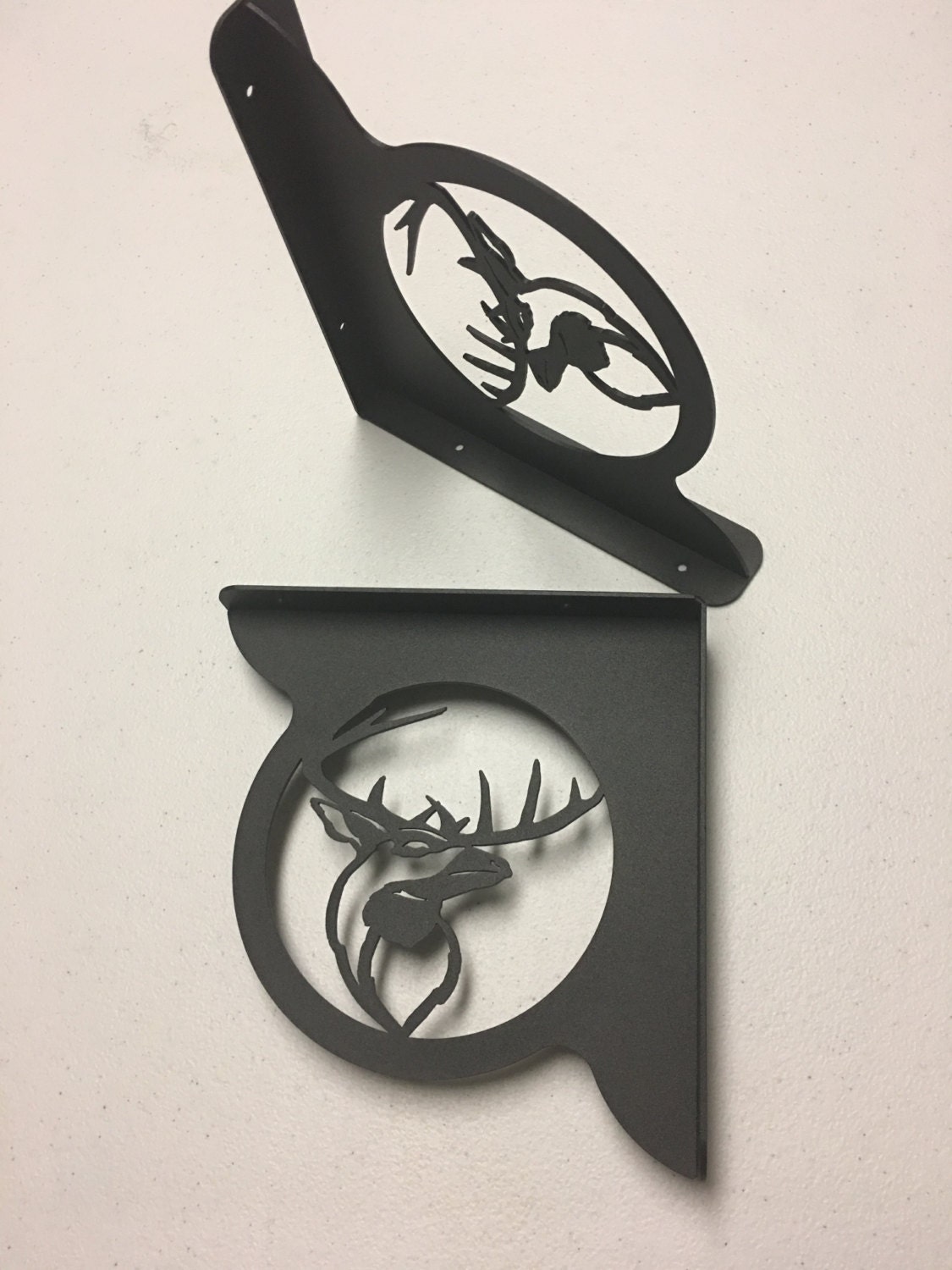 DEER HEAD Decorative Shelf Brackets set of 2 Wildlife | Etsy