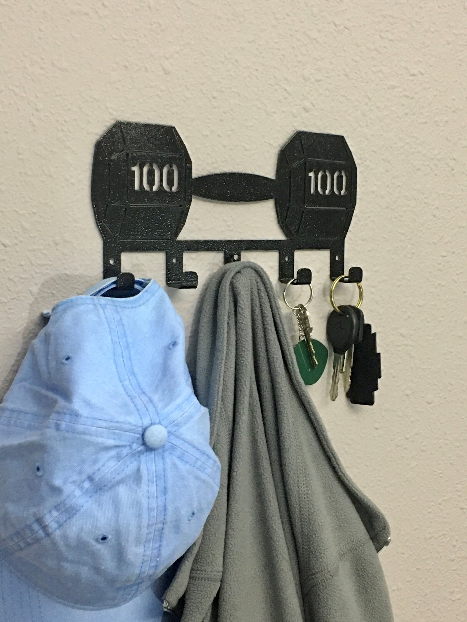 100 DUMBBELL WEIGHT Wall Hook Hanger, Organizational Wall Hook, Weight ...