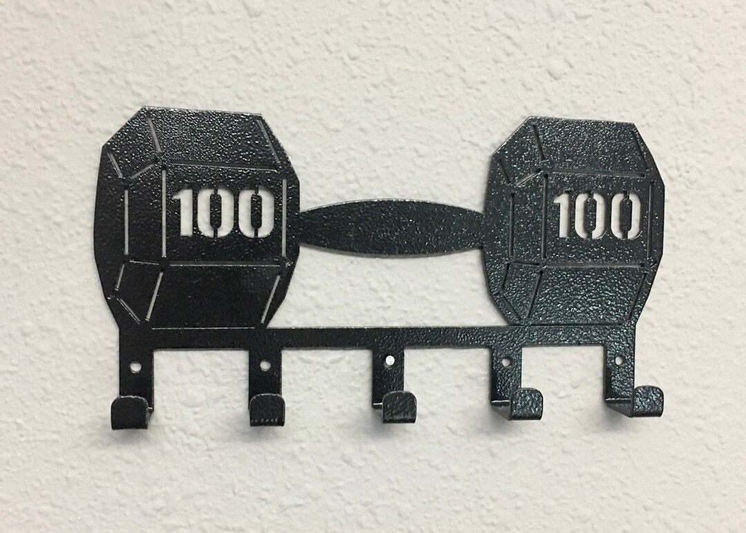 100# DUMBBELL WEIGHT Wall Hook Hanger, Organizational Wall Hook, Weight ...