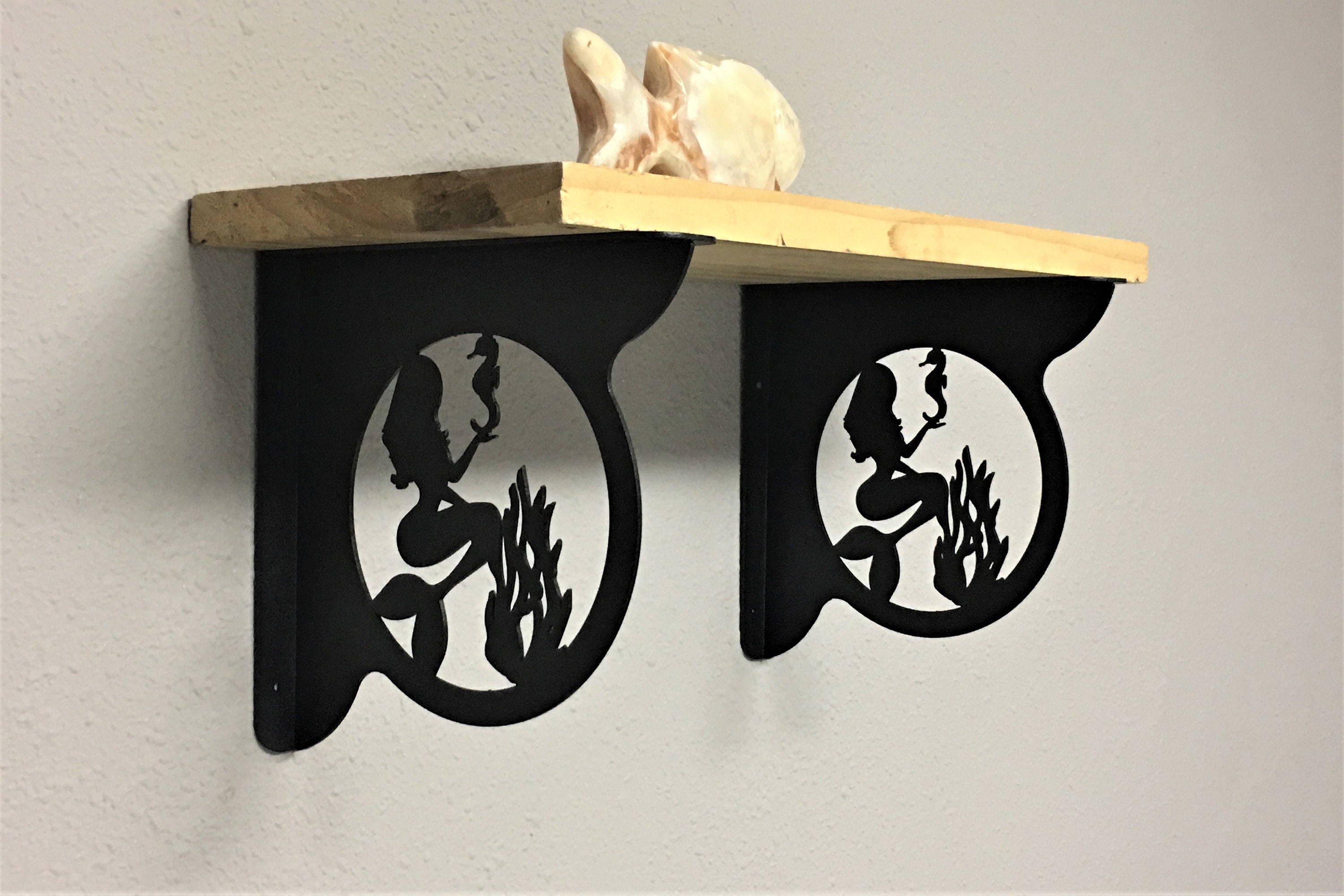 MERMAID Decorative Shelf / Corner Brackets (set of 2), Mermaid Decor ...