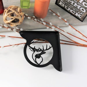 DEER HEAD Decorative Shelf Brackets (set of 2), Wildlife Decor ...