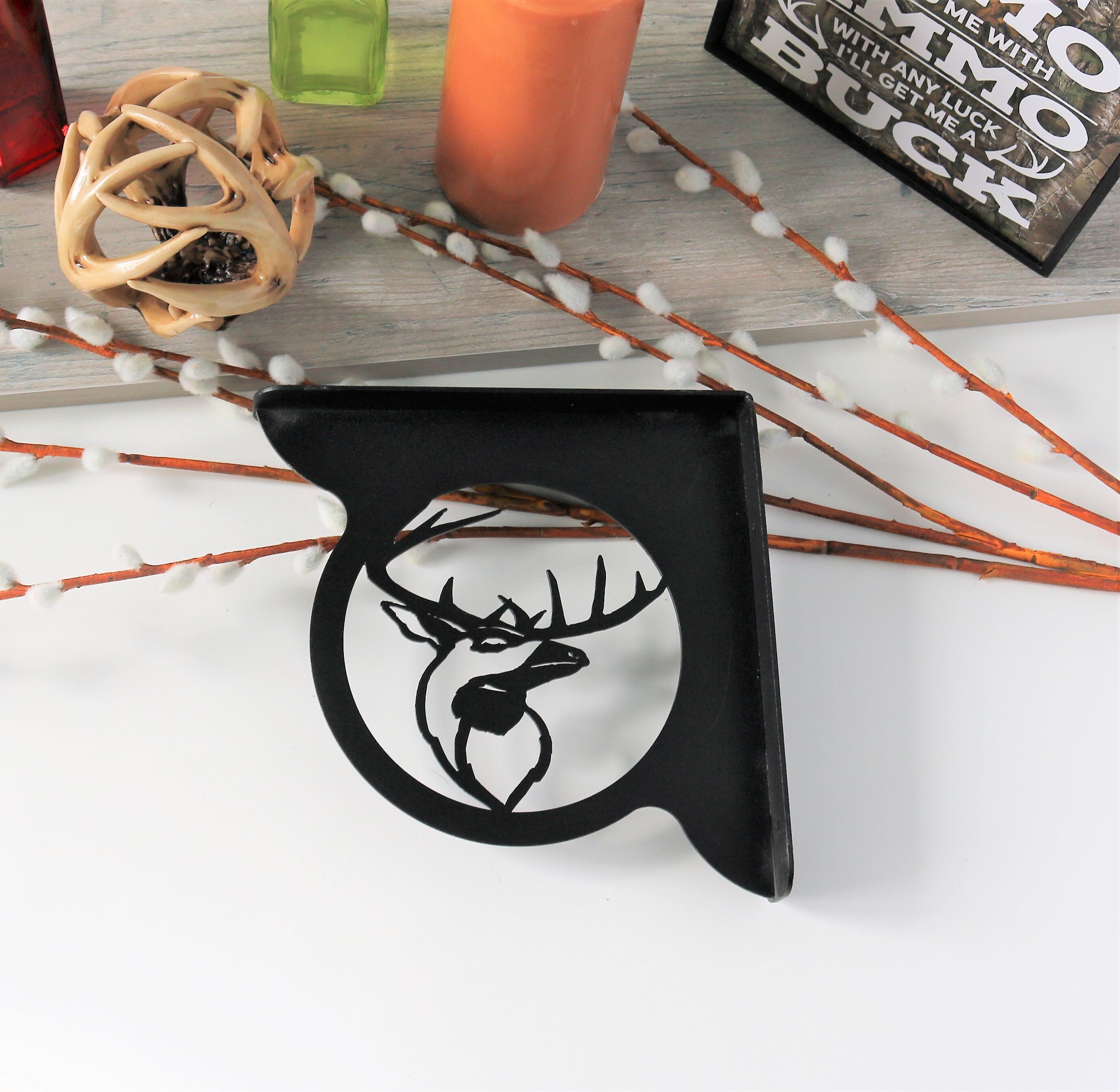 DEER HEAD Decorative Shelf Brackets set of 2 Wildlife | Etsy