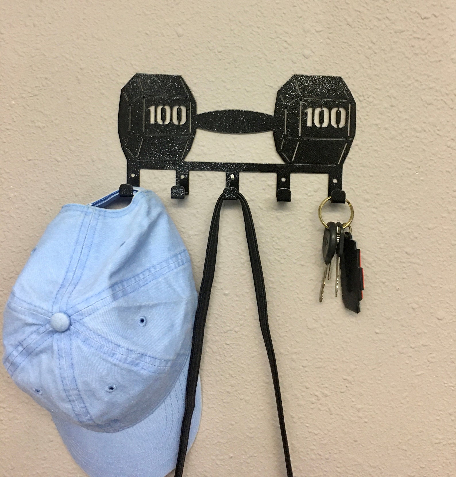 100 DUMBBELL WEIGHT Wall Hook Hanger, Organizational Wall Hook, Weight ...