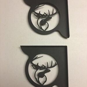 DEER HEAD Decorative Shelf Brackets (set of 2), Wildlife Decor ...