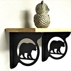 BEAR PROFILE Decorative Shelf Brackets (set of 2), Wildlife Decor, Bear ...