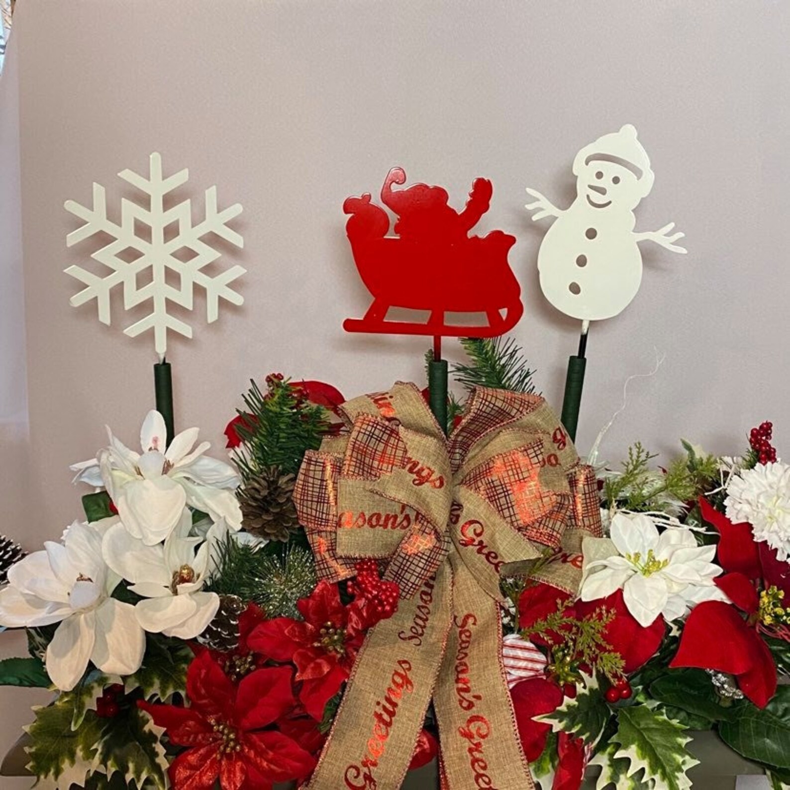 Metal SNOWFLAKE Yard Stake Garden Stake Christmas Yard | Etsy