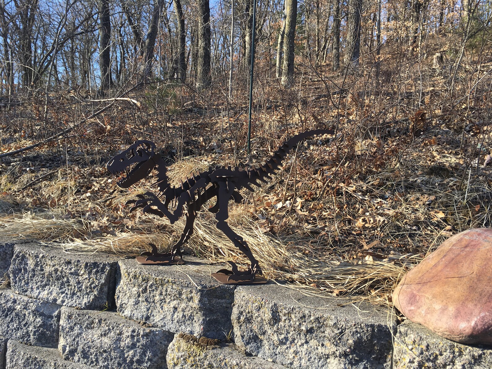 METAL RAPTOR DINOSAUR 3D Metal Dinosaur Statue Metal Yard - Etsy