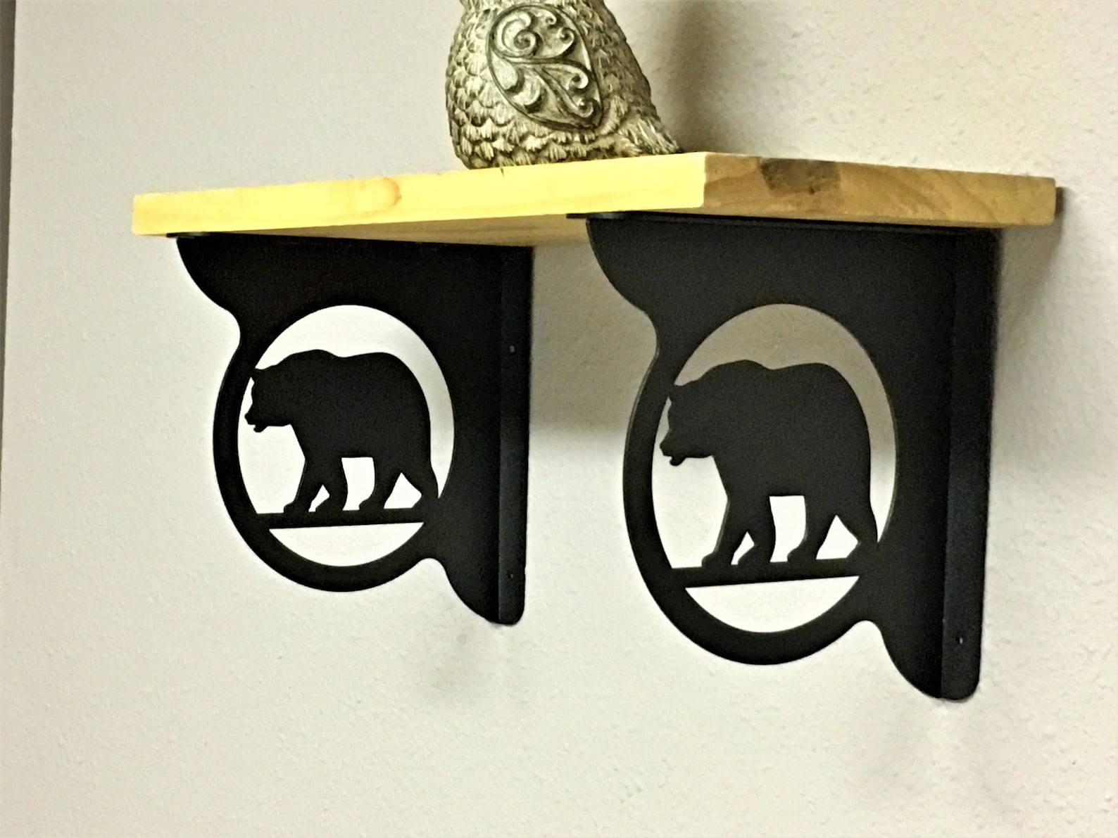 BEAR PROFILE Decorative Shelf Brackets set of 2 Wildlife | Etsy
