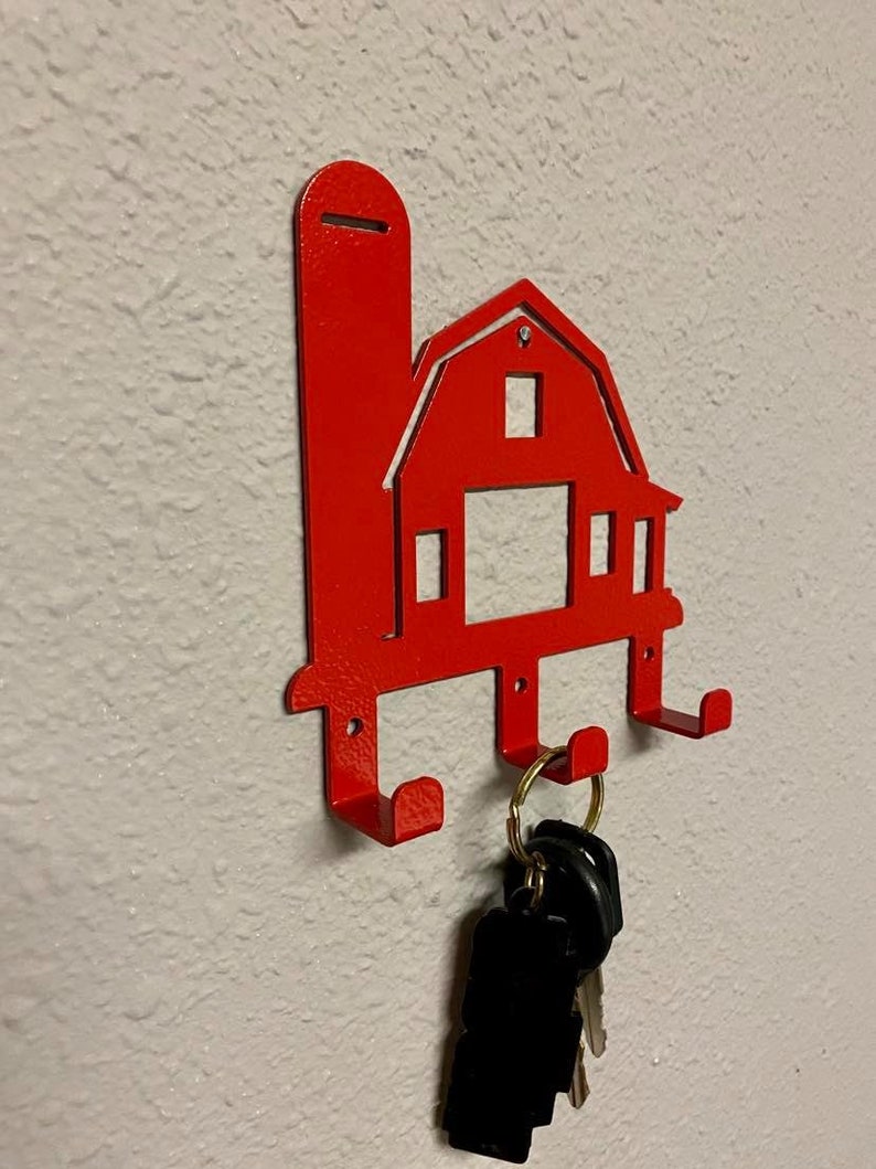 RED BARN Front View Wall Hook, Farm Theme Hook, Organization Hooks ...
