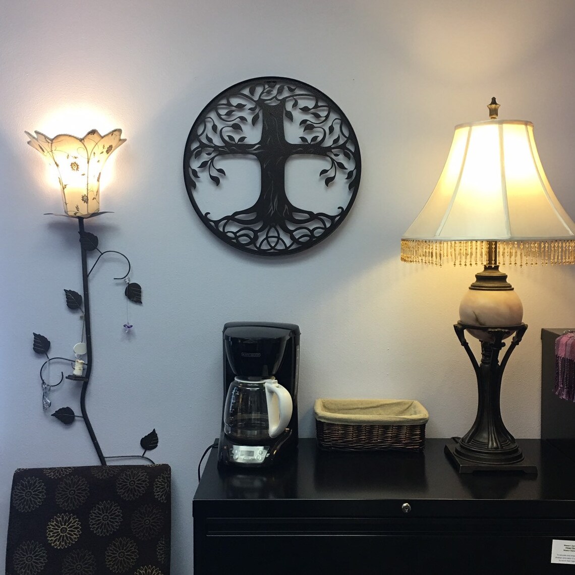 Small CROSS TREE of LIFE 13" Metal Art, Tree With Roots, Modern Tree ...