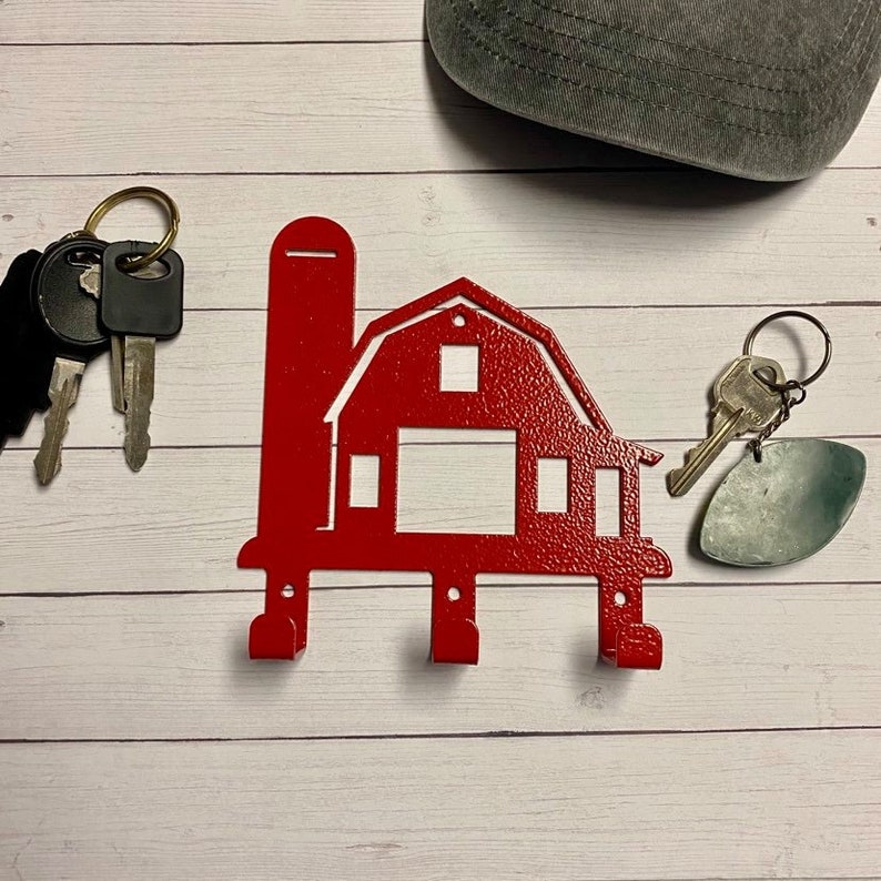 RED BARN Front View Wall Hook, Farm Theme Hook, Organization Hooks ...