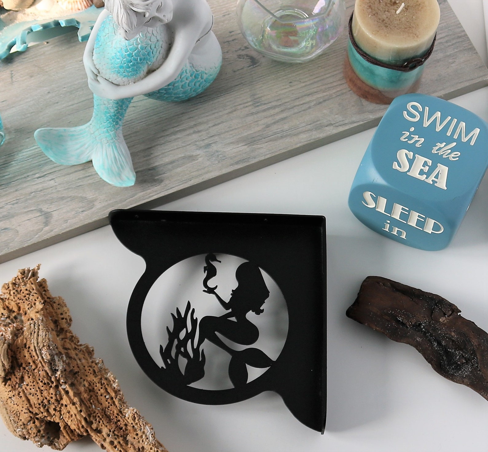 MERMAID Decorative Shelf / Corner Brackets (set of 2), Mermaid Decor ...