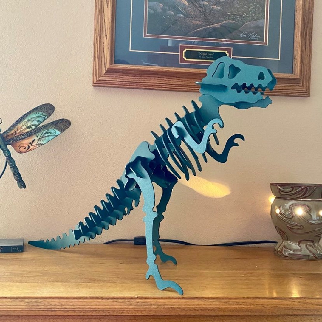 METAL T-REX DINOSAUR, Metal Yard Art, Patio and Garden Decor, Dinosaur ...