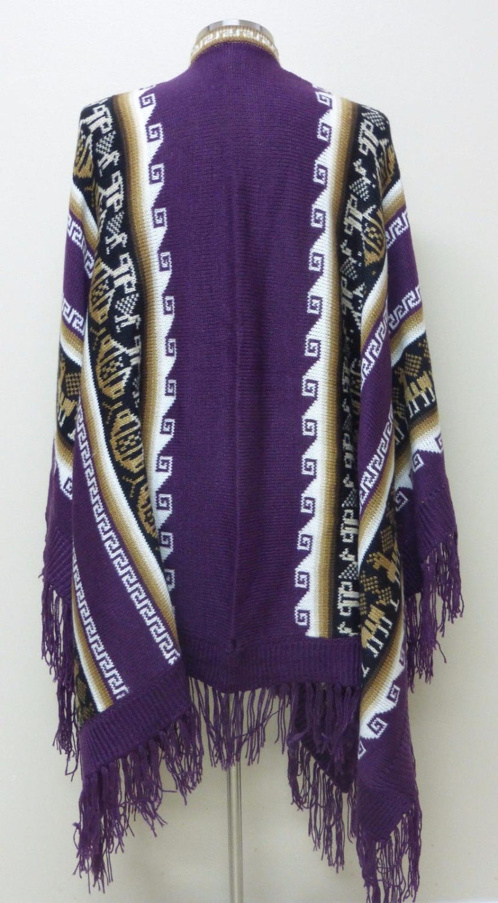 Handmade Alpaca Ruana With Peruvian Llamas Designs - Etsy Australia