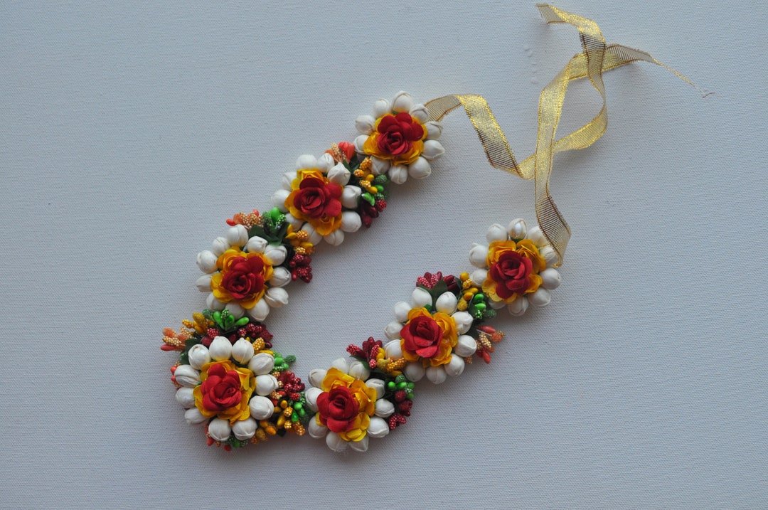 Flower Mala for God Statue: Diwali Puja Gift, Floral Necklace for ...