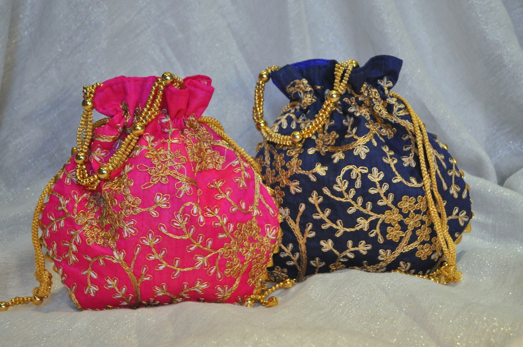 Indian Party Bag, Indian Sari Bag, Indian Puja Gift, Shagun Gift Bag ...