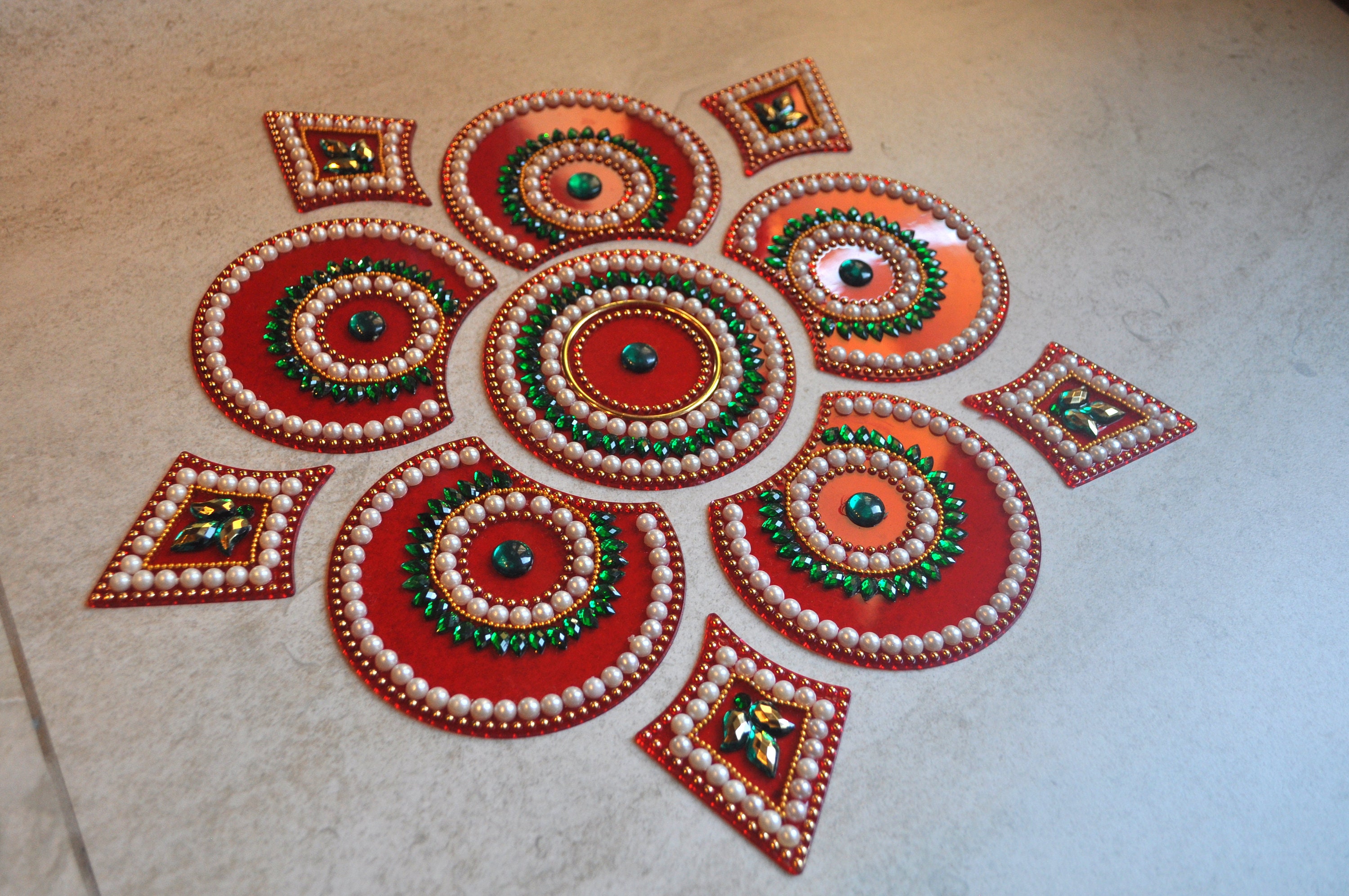 Indian Rangoli Puja Gift Acrylic Rangoli Diwali Party - Etsy