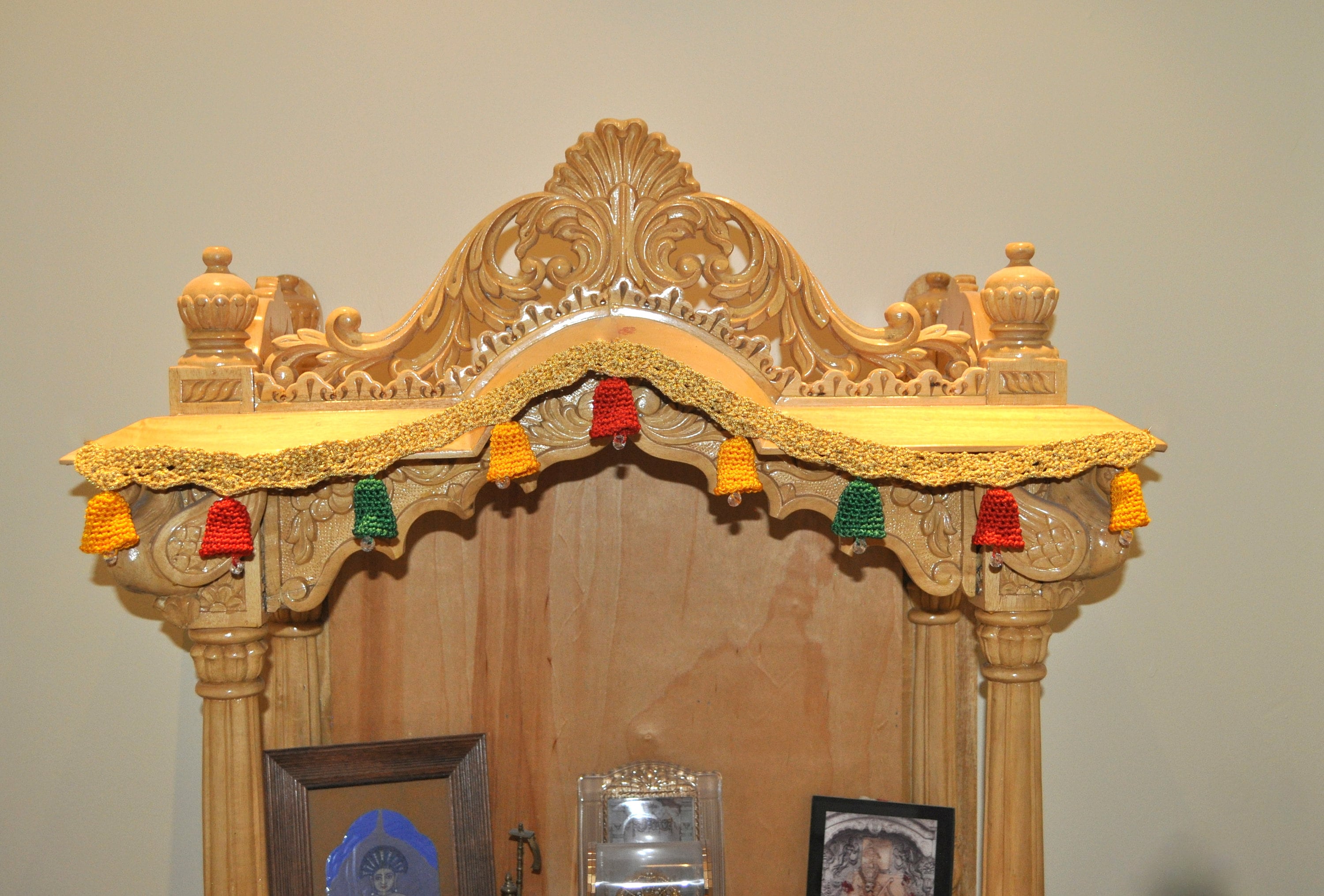 Indian Toran Door Hanging: Gold Temple Bells Home Decor, Diwali Puja ...