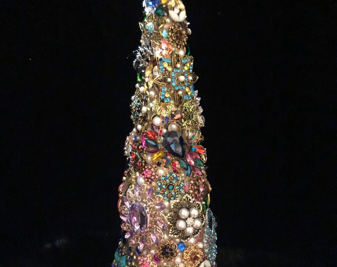17” Jeweled Cone Tree - Etsy