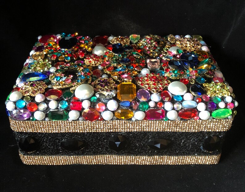 9 Multi-colored Jeweled Box - Etsy