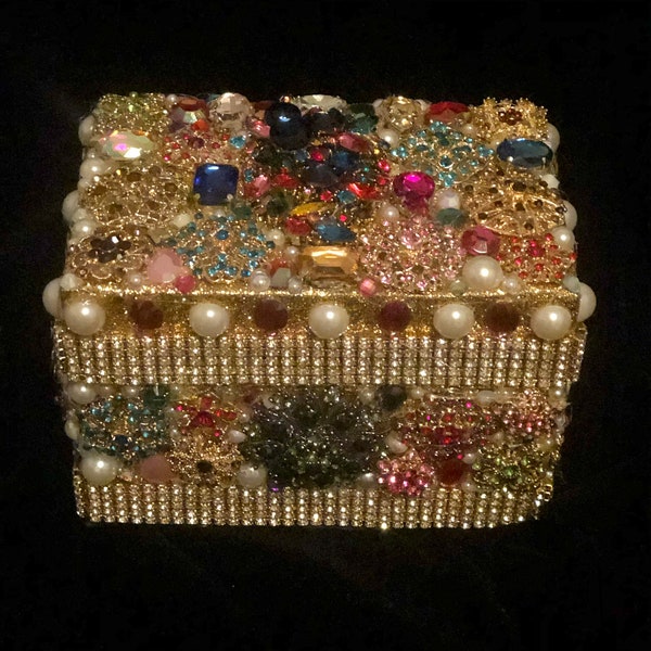 Jeweled Trinket Box - Etsy