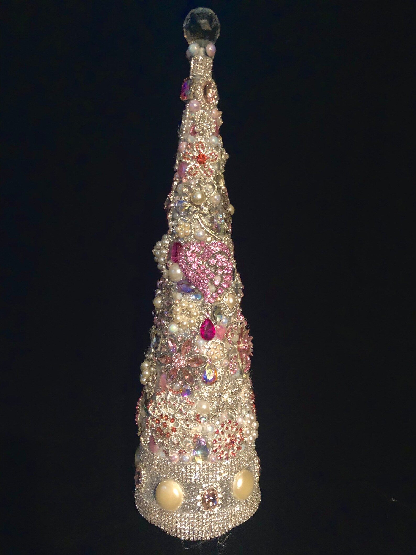 Pink Jeweled 17 Inch Cone Tree - Etsy