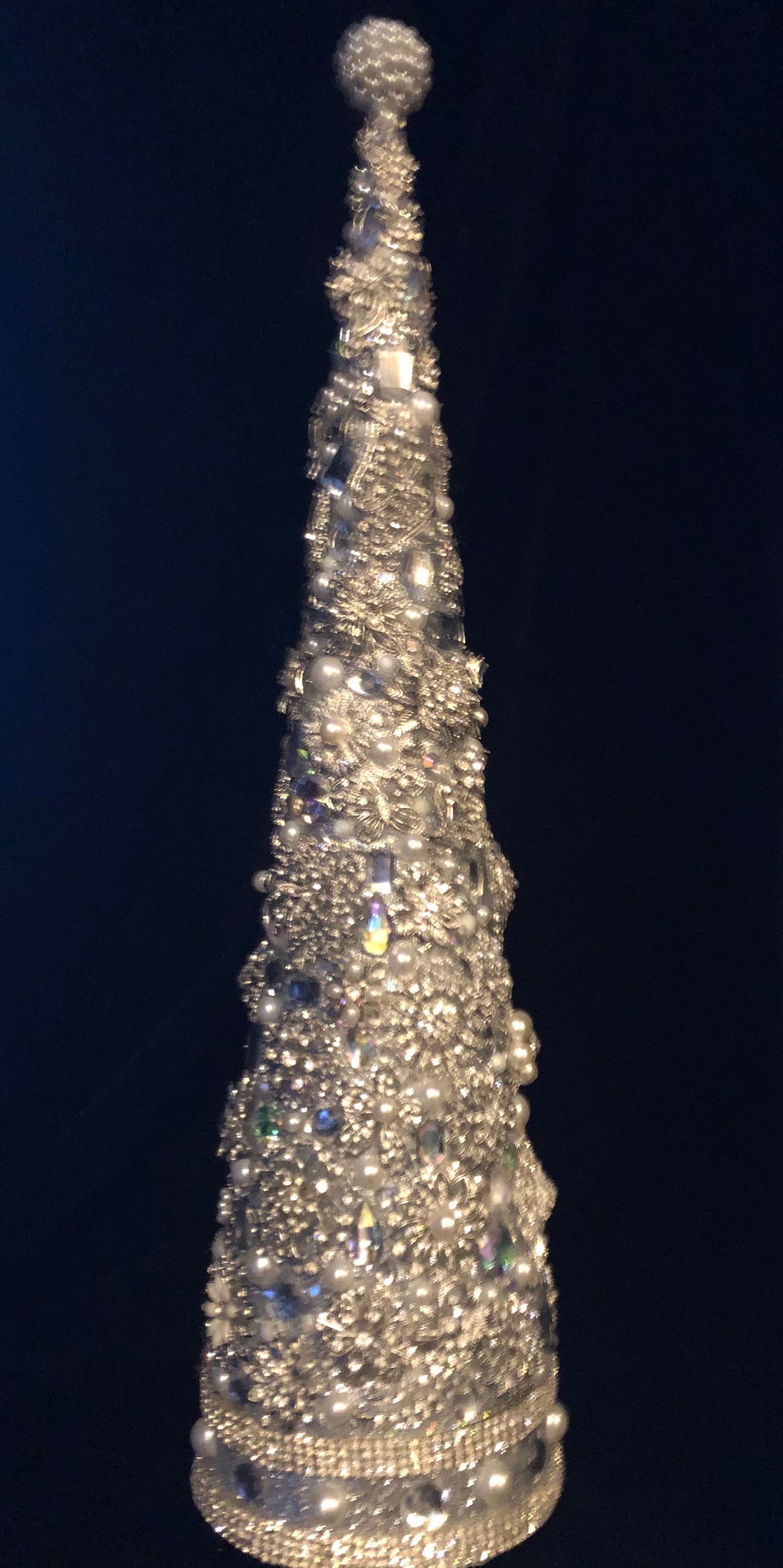 26 Inch Jeweled Holiday Cone Tree - Etsy