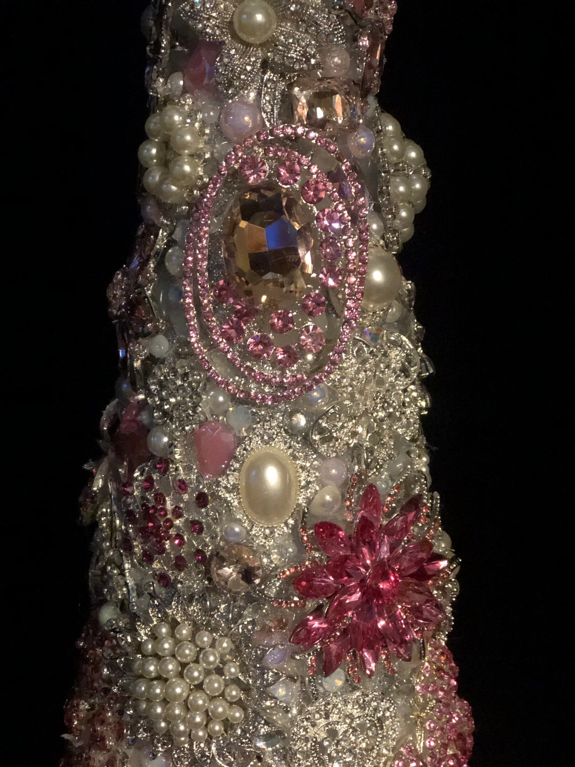 Pink Jeweled 17 Inch Cone Tree - Etsy