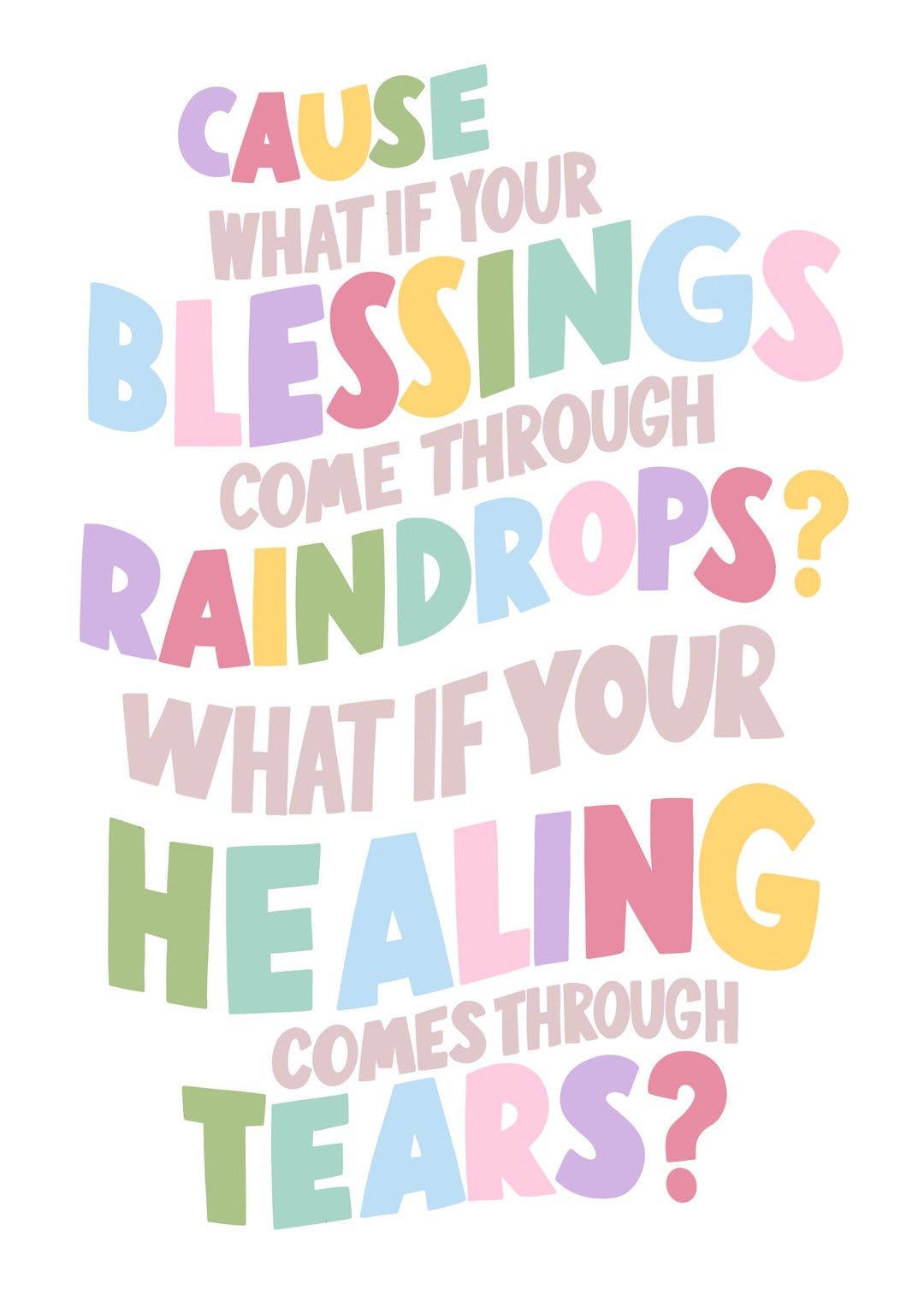 Blessings laura Story Song Lyrics Digital Print - Etsy