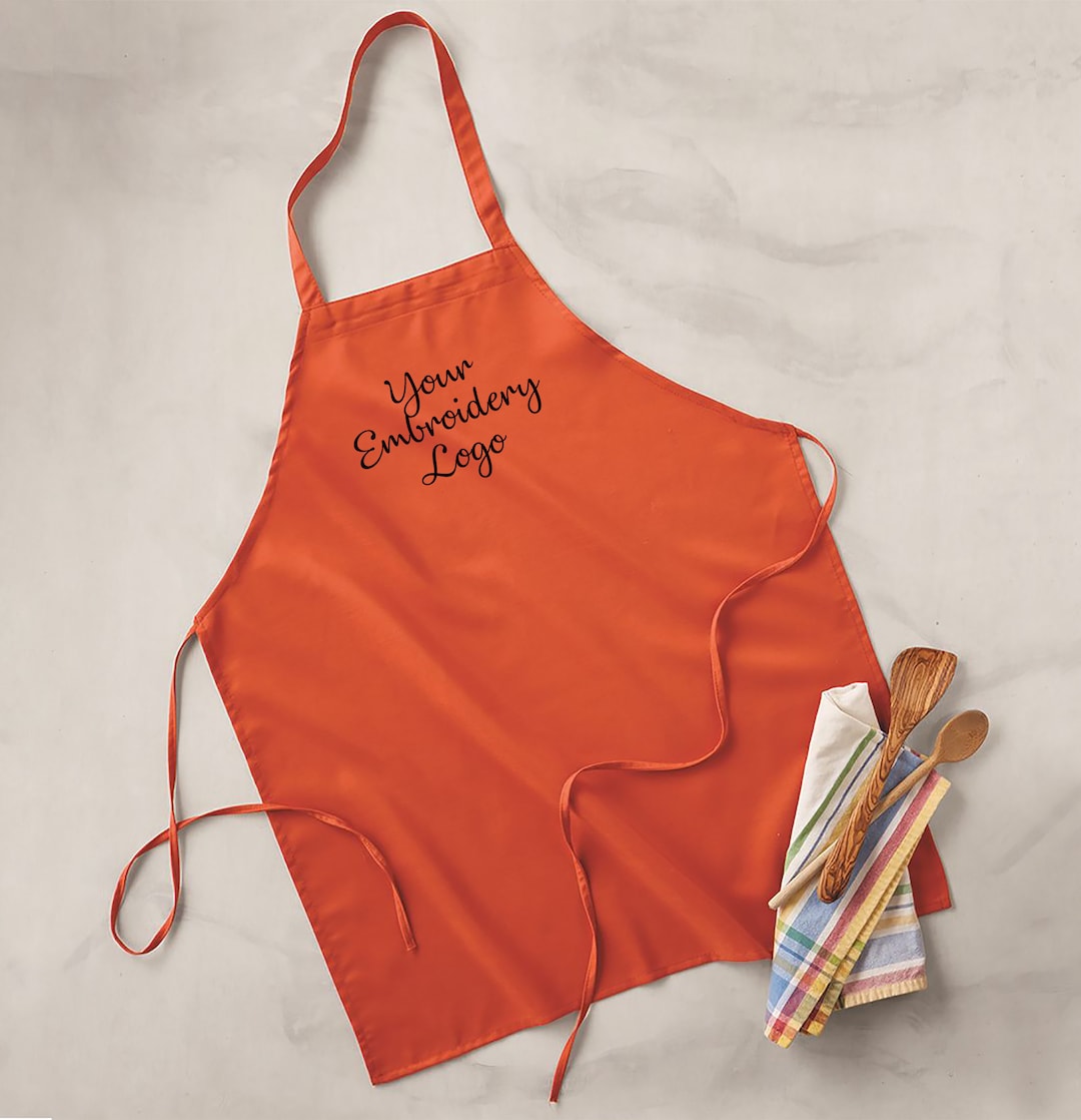 Custom Bib Apron Q4010 - Embroidery Monogram Business Logo Personalized ...