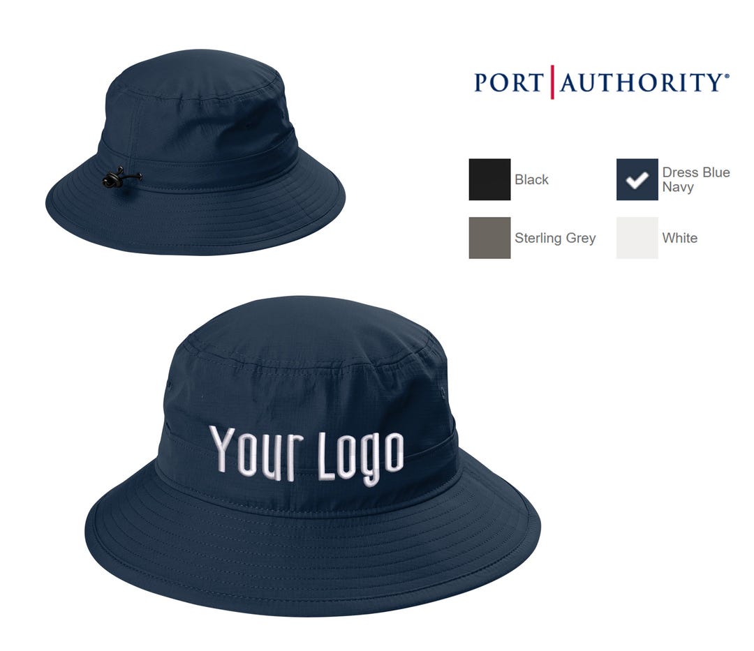 Port Authority® Outdoor UV Bucket Hat C948, Custom Hats, Embroidery ...