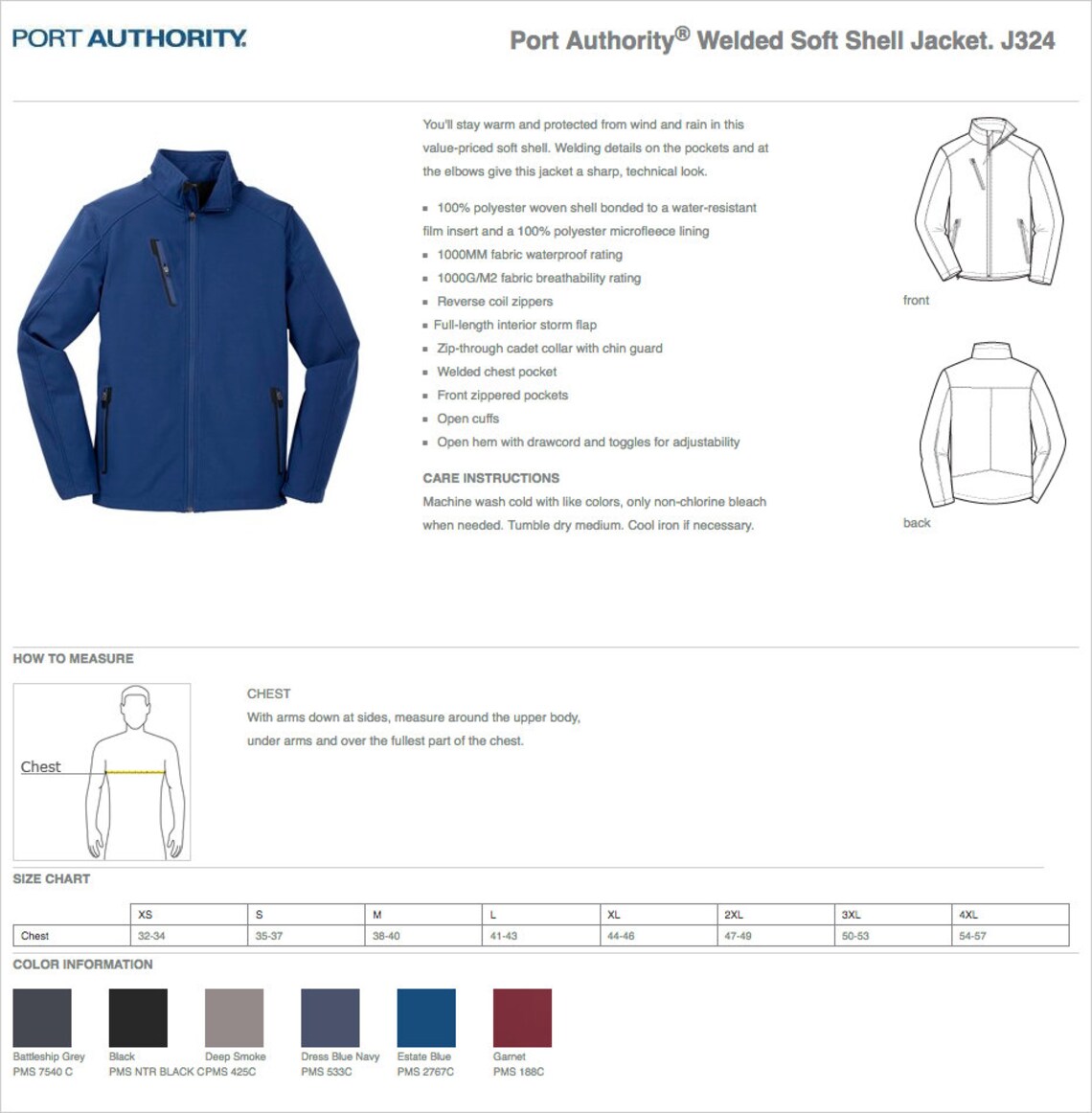 Port Authority® Welded Soft Shell Jacket J324 - Etsy