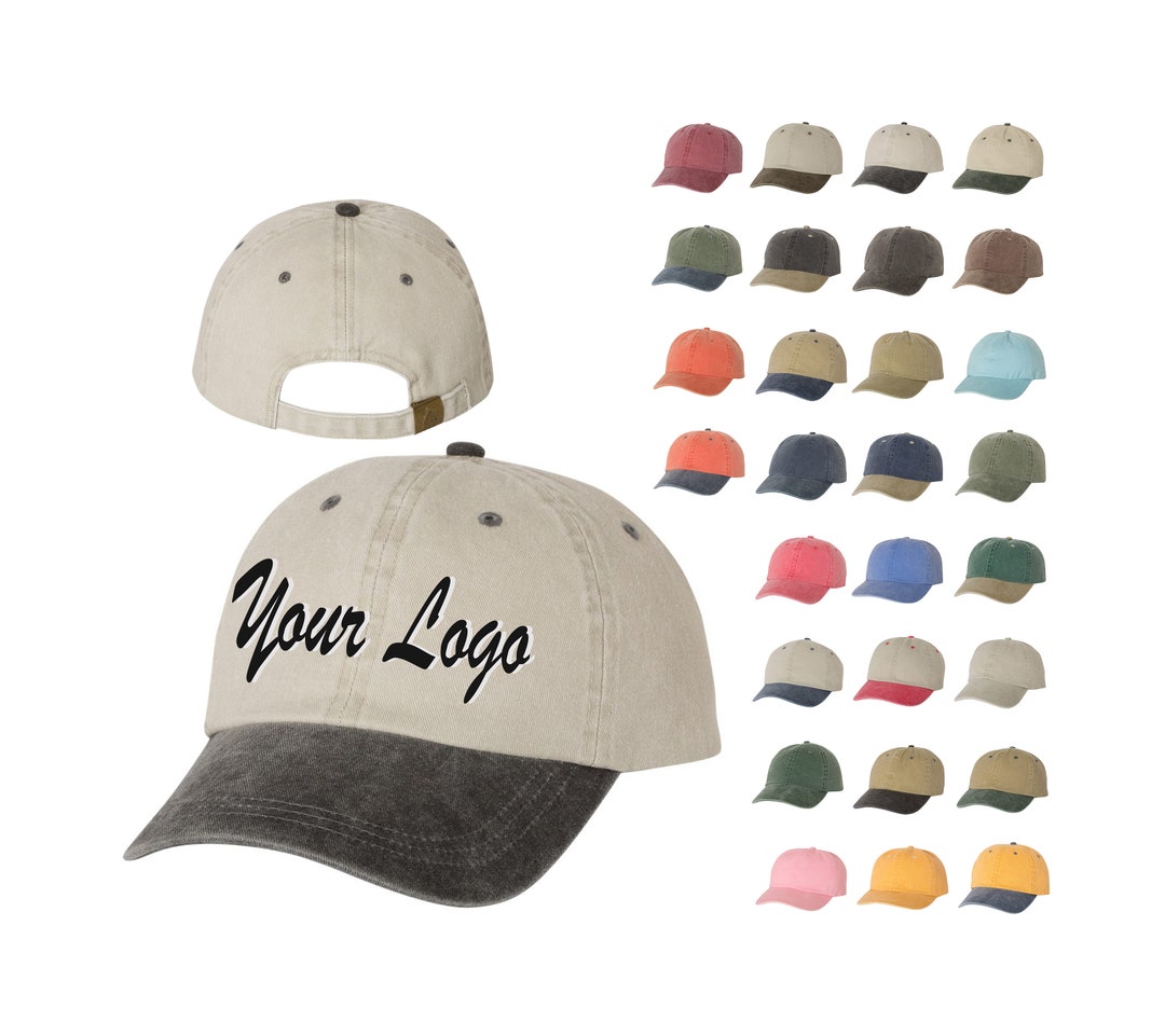 Custom Embroidered Baseball Cap - Pigment Dyed Cotton Twill Hat ...