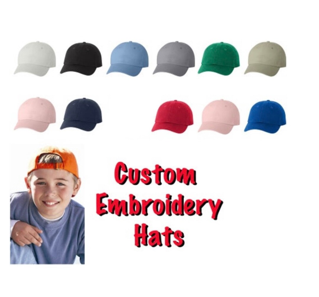 Custom Embroidered Youth Baseball Caps VC300Y - Personalized Logo ...