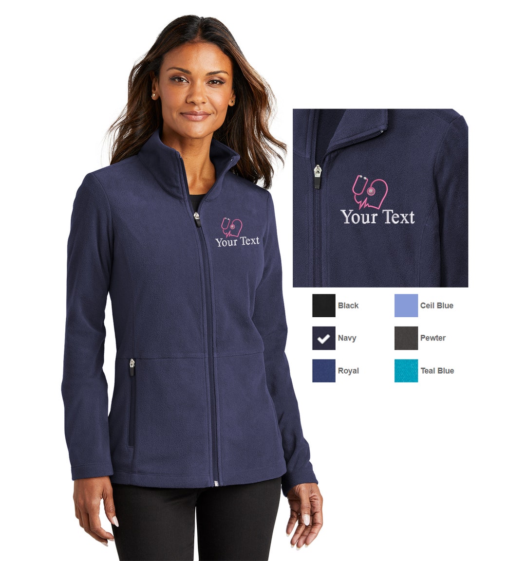 Nurse Medical Jacket With Personalized Embroidery Heart Stethoscope ...