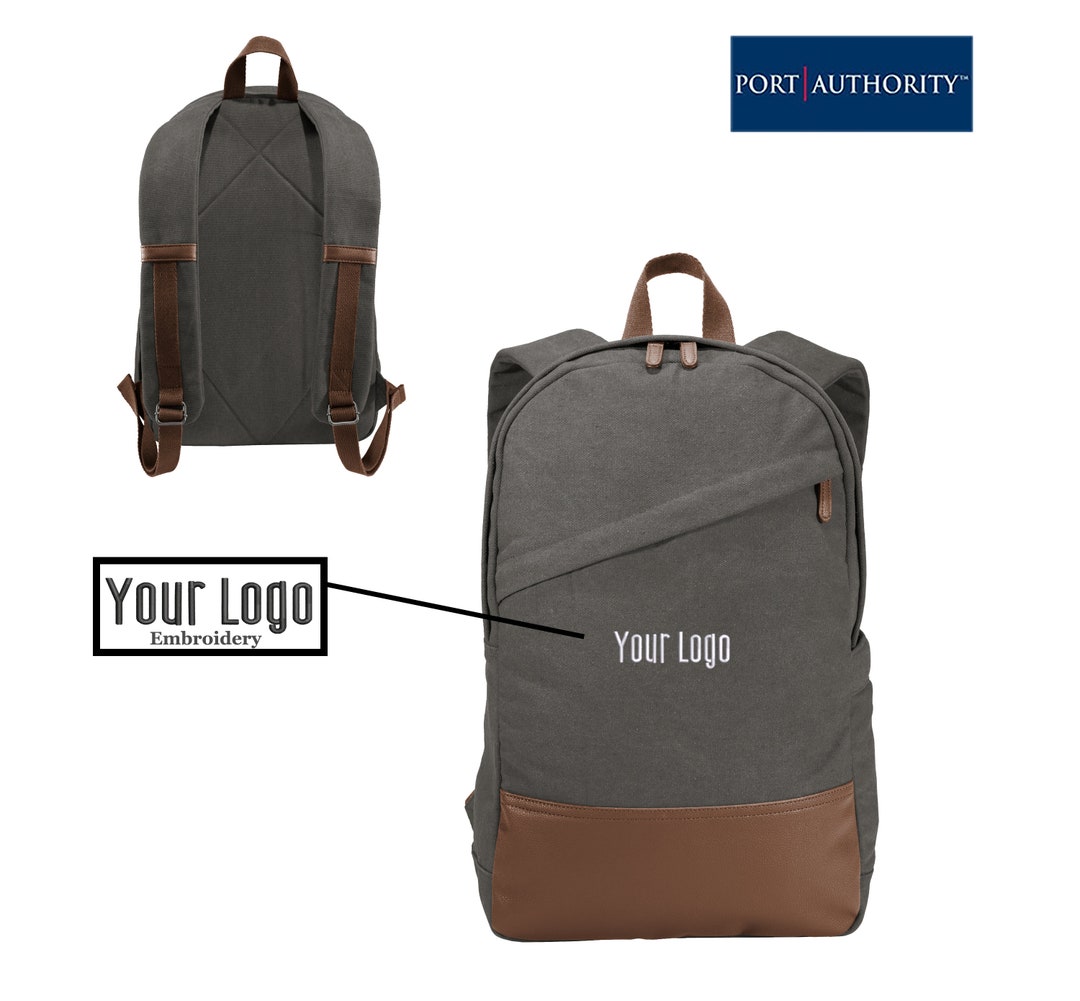 Port Authority ® Cotton Canvas Backpack BG210, Custom Backpack ...