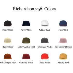 Richardson Umpqua Snapback Cap 256 Custom Embroidery Monogram Baseball ...