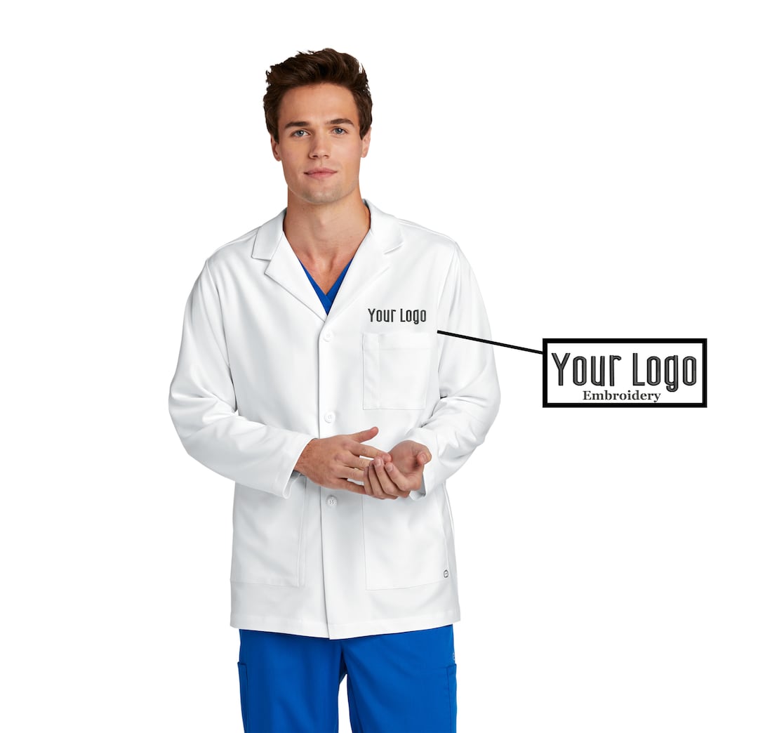 Wonderwink® Men's Consultation Lab Coat WW5072 / Custom Medical Lab ...