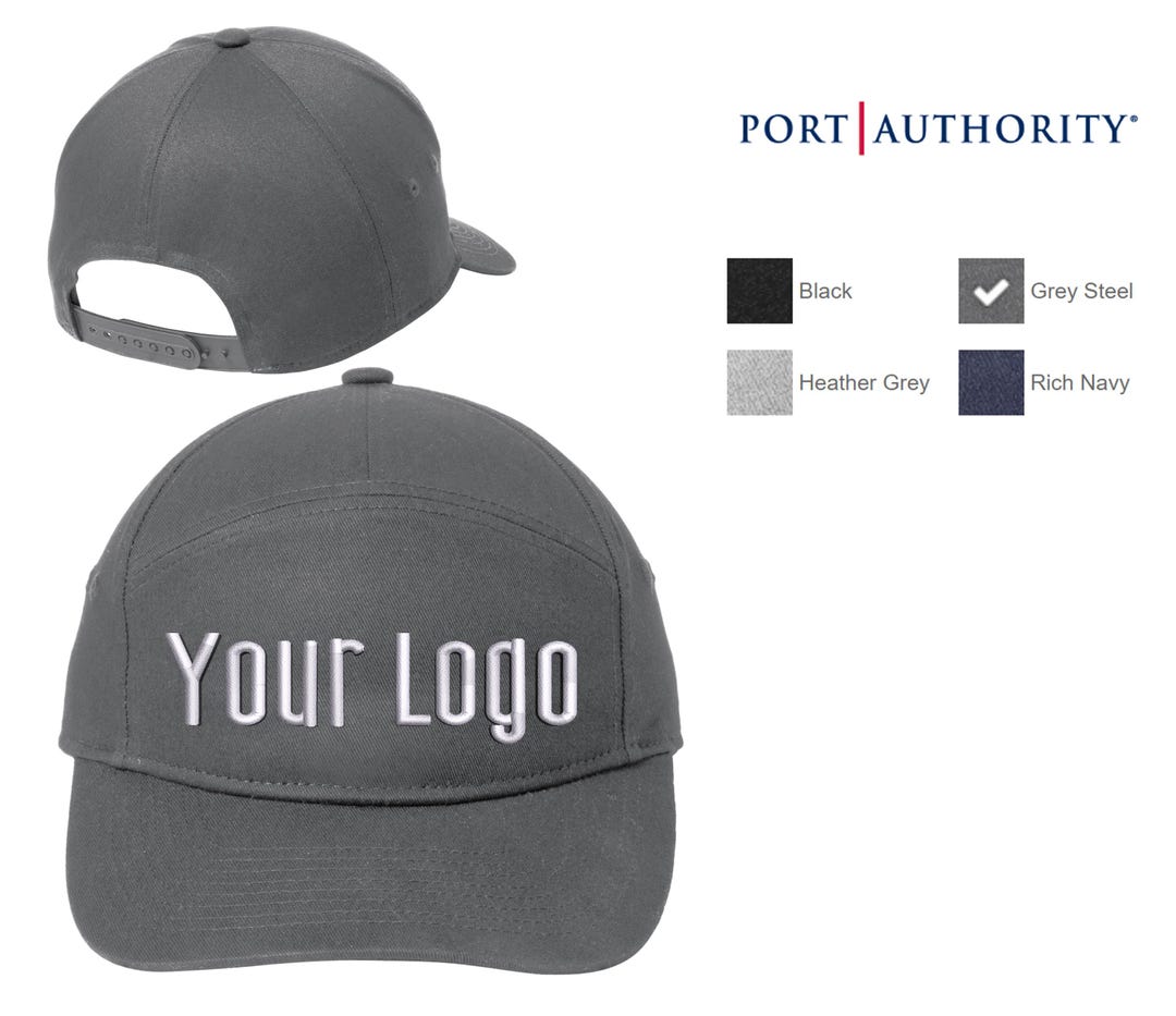 Port Authority® 7-panel Cap C964, Custom Hats, Embroidery Hats ...
