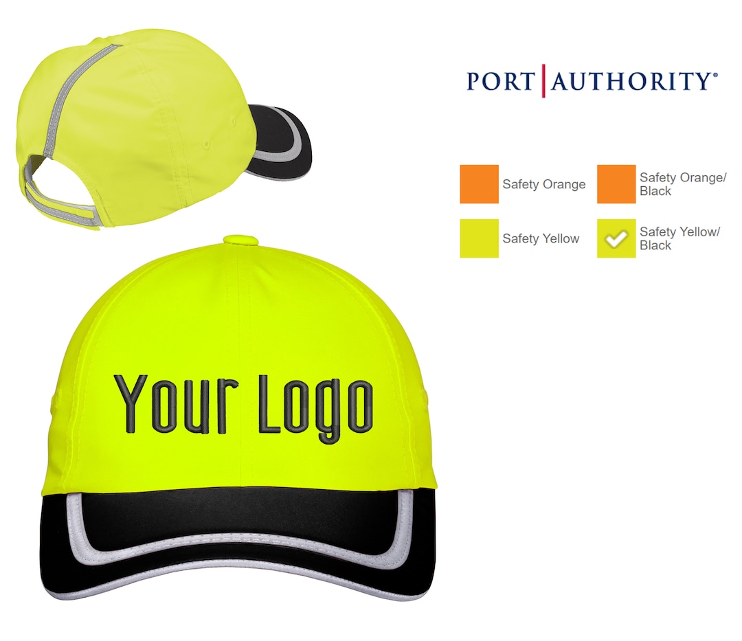 Custom Embroidered High Visibility Safety Cap - Personalized Baseball ...