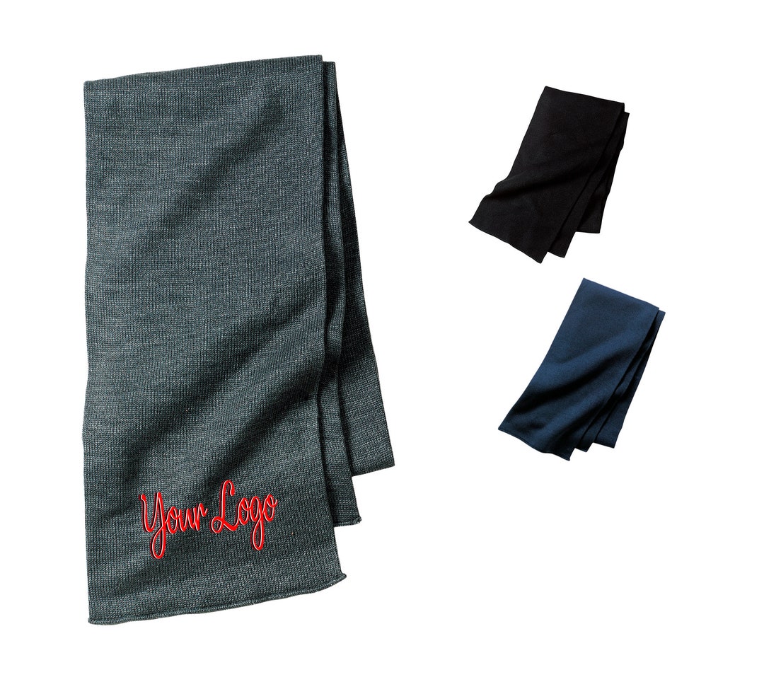 Port & Company® - Knitted Scarf KS01, Custom Scarf, Embroidery Scarf ...