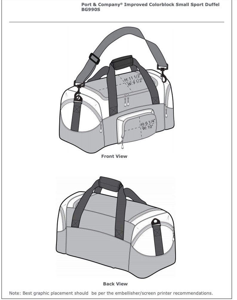 Custom Monogram Sport Duffel Bag Small Colorblock Embroidery ...