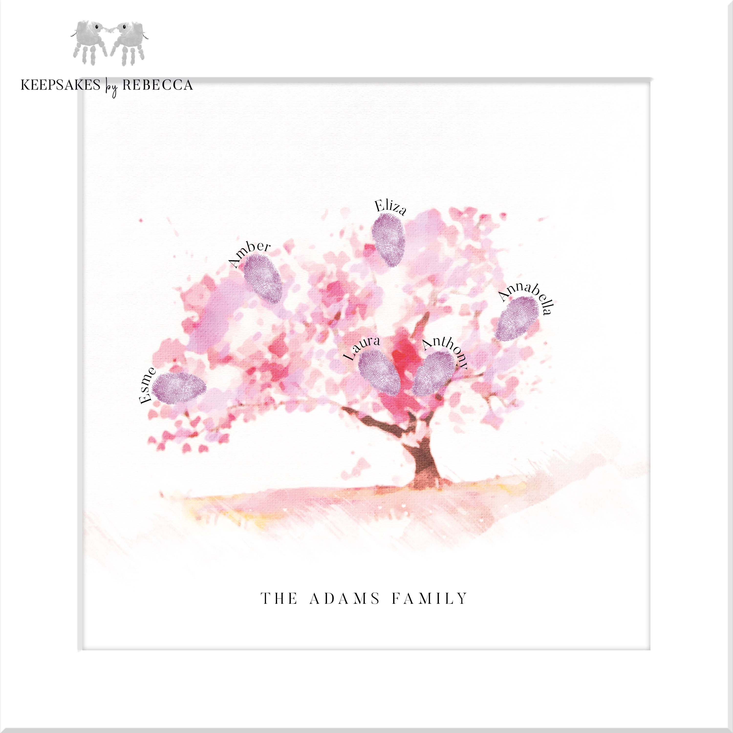 Fingerprint Family Tree Fingerprint tree Personalised | Etsy