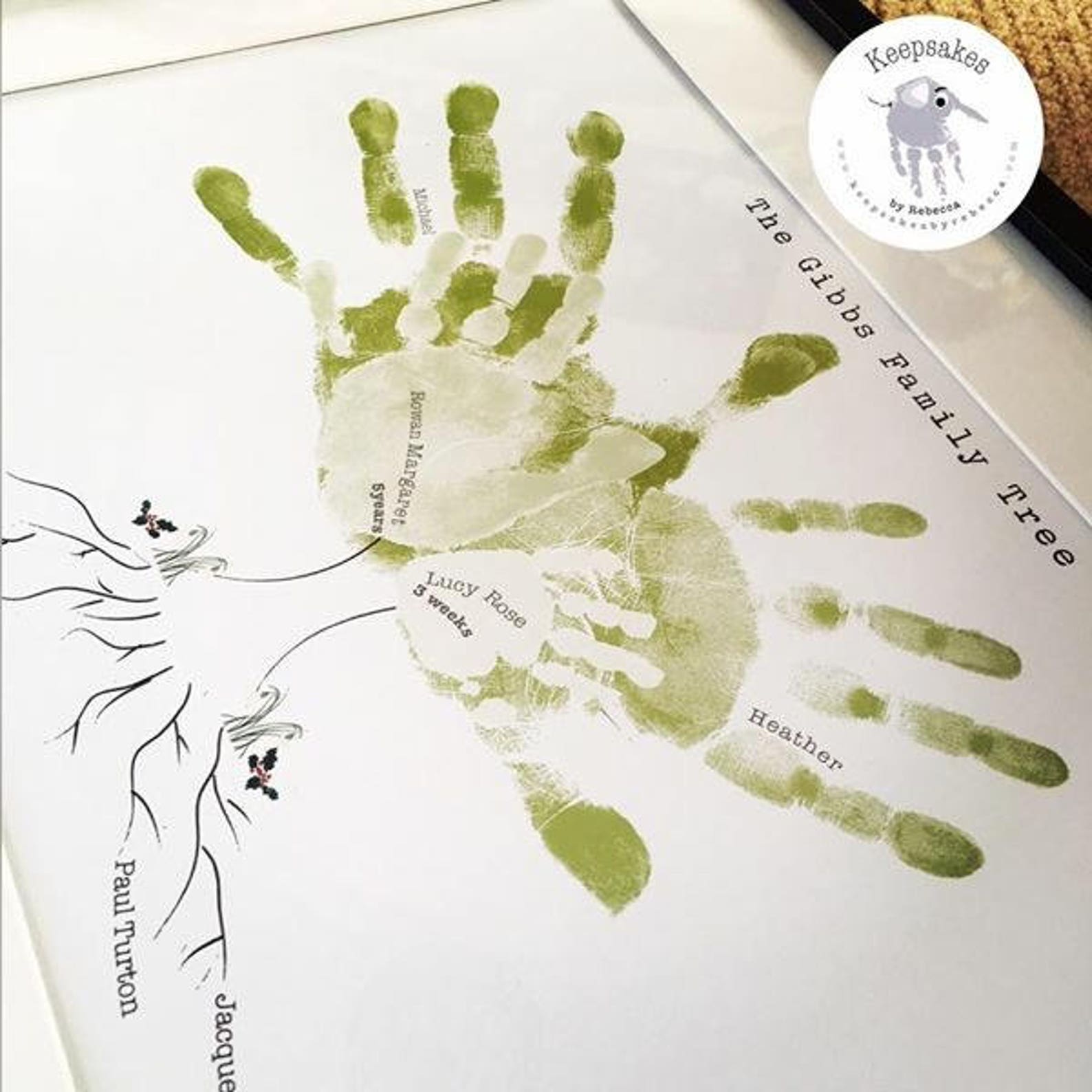 Handprint Family Tree Gift for Dad Family Tree Gift | Etsy UK
