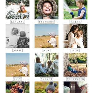First 12 Months Photo Collage | First Birthday Keepsake | Personalised ...