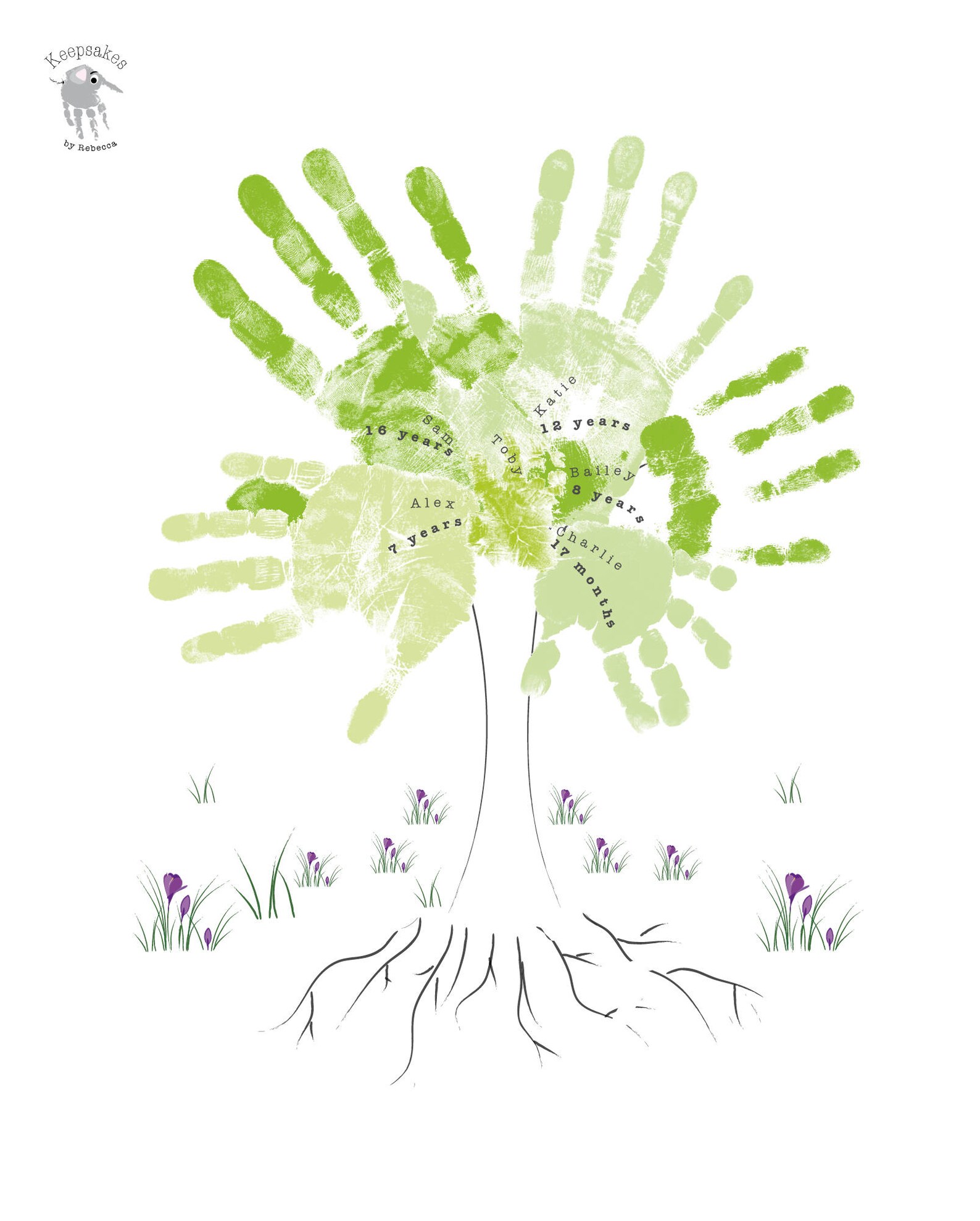 Handprint Family Tree Gift for Dad Family Tree Gift - Etsy UK